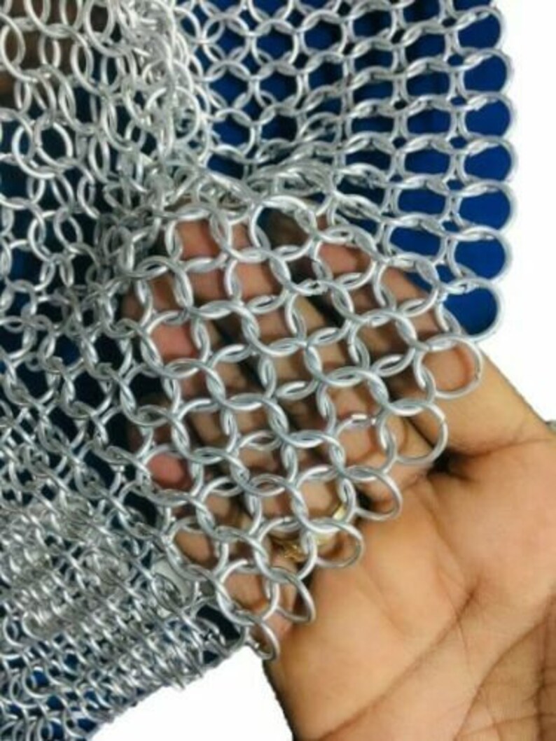 10 Mm Chainmail Hood Aluminum Open Face Designed Coif for Photoshoot Birthday Gift ,anniversary ...