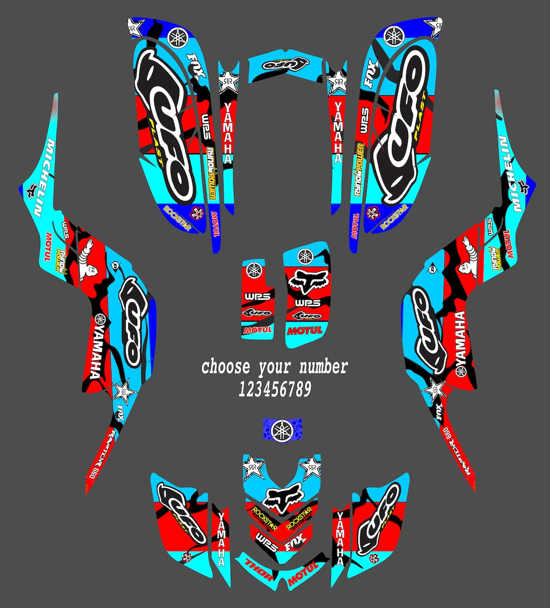 YAMAHA RAPTOR 660 660R Full Graphics Decals Stickers Kit Atv - Etsy