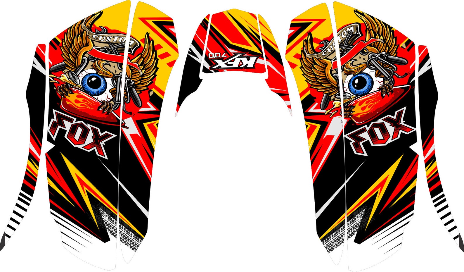 Kawasaki KFX 700 Full Graphics Kit Decals Stickers Atv Utv - Etsy