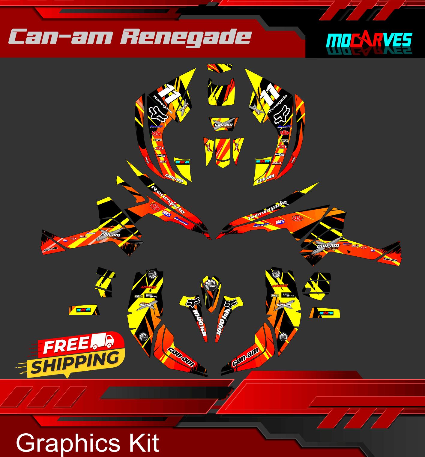 CAN-AM Renegade 500 800r 800x 1000 Graphics Kit Vinyl Renegade Stickers ...