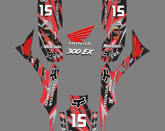 Honda Trx 300ex 1993 2006 Graphics Kit Decal Atv Utv - Etsy