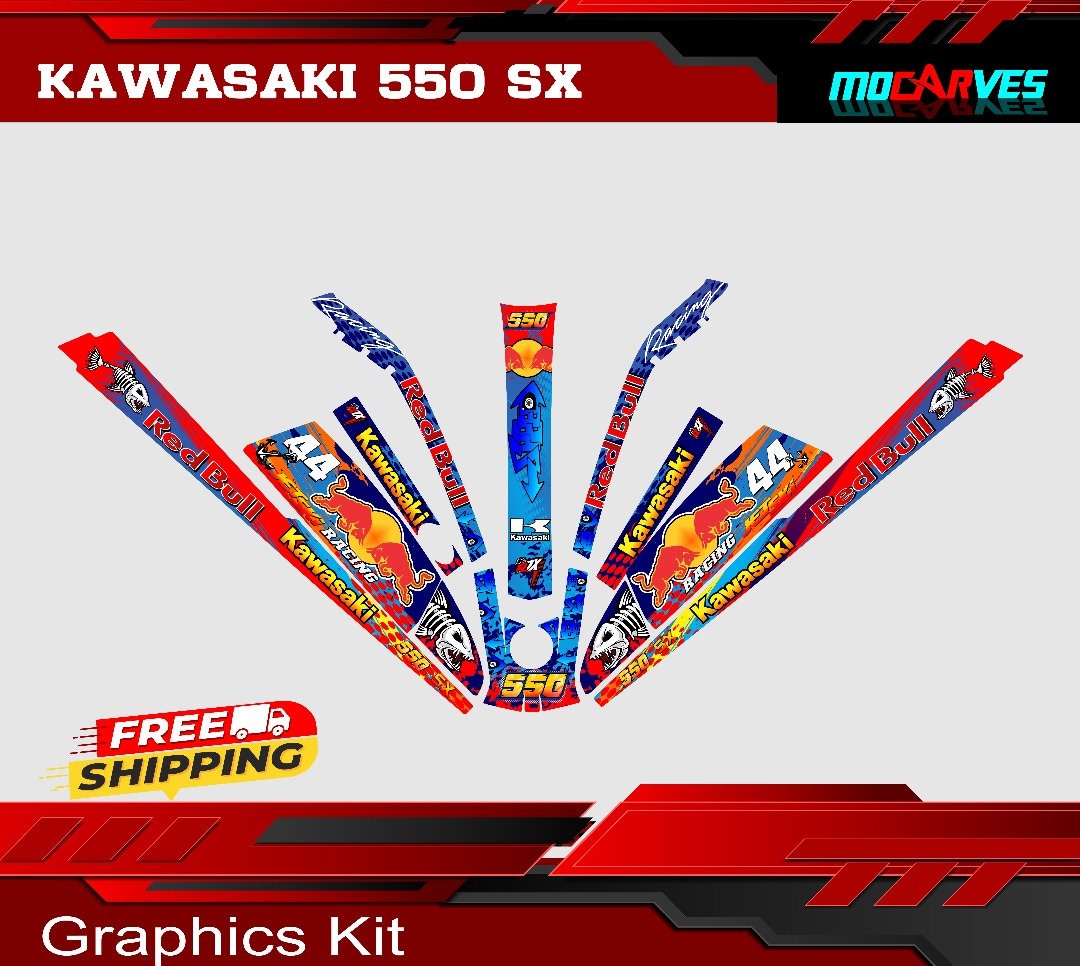 Kawasaki 550sx Jet Ski Graphics Kit Decal Decal Stickers Kawasaki 550 ...