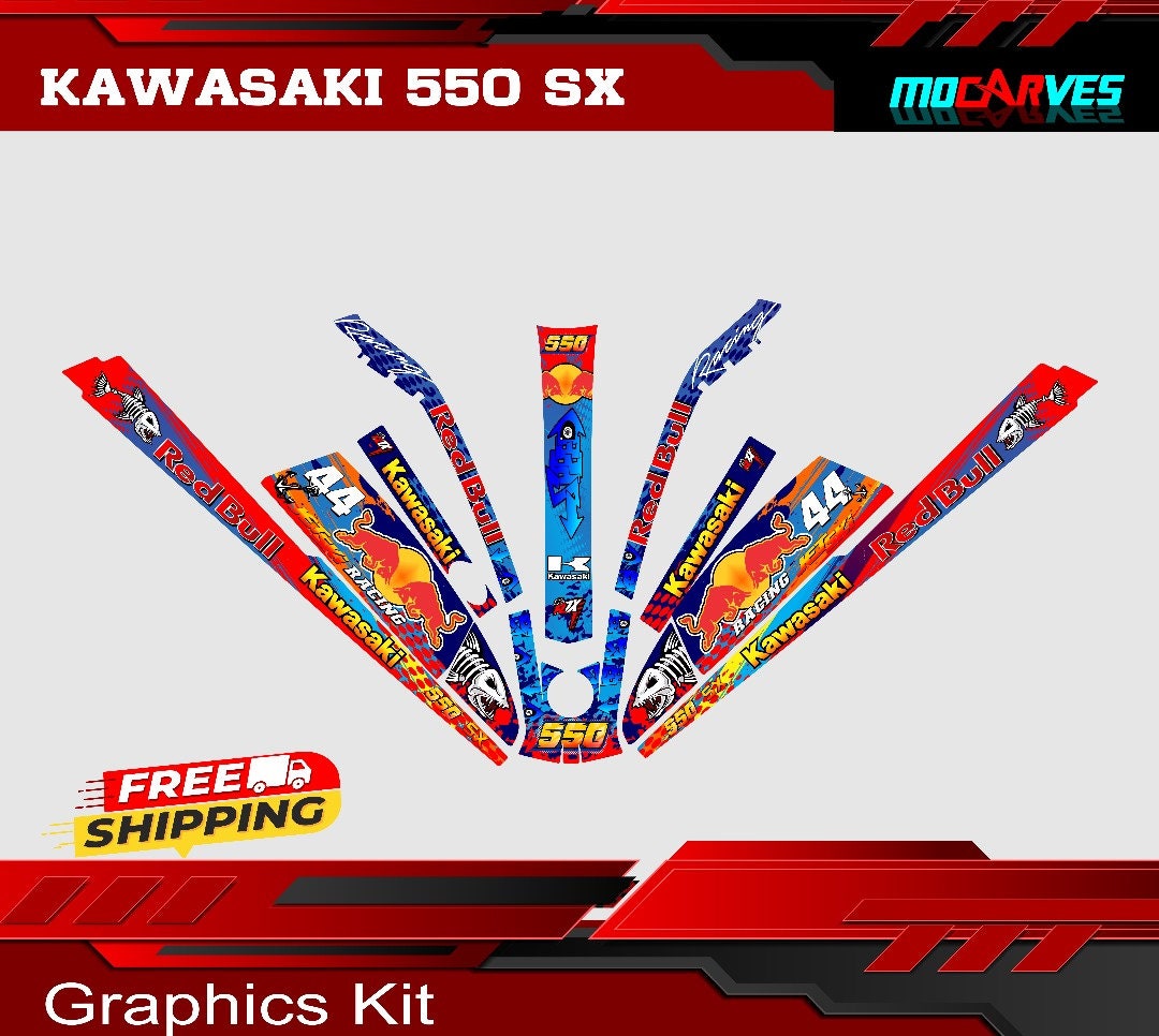 Kawasaki 550sx Jet Ski Graphics Kit Decal Decal Stickers Kawasaki 550 ...