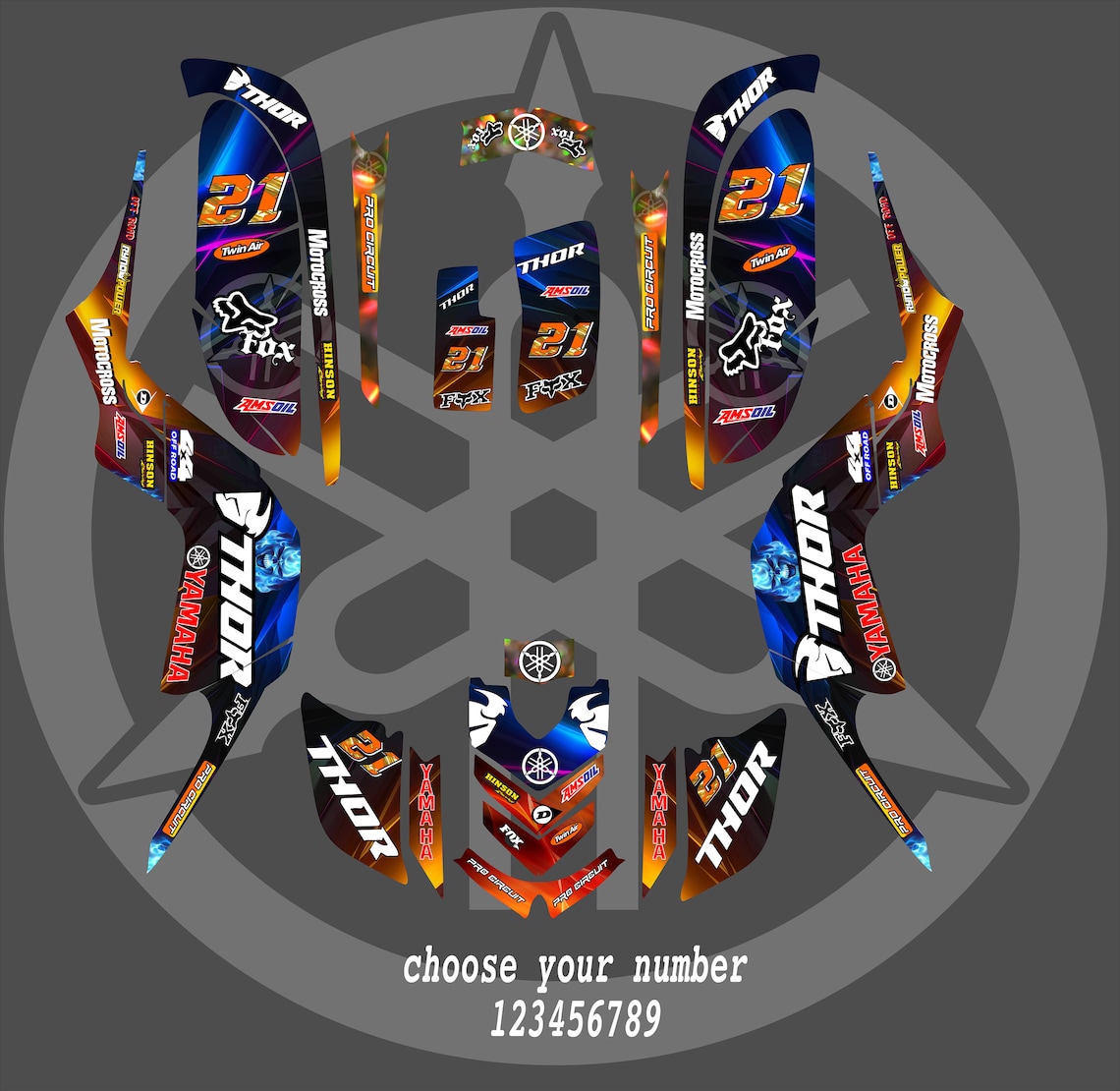 YAMAHA RAPTOR 660 660R Full Graphics Decals Stickers Kit Atv - Etsy