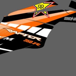 YAMAHA Raptor 350 Graphics Kit 2004 2006 2009 to 2014 Decals Stickers ...