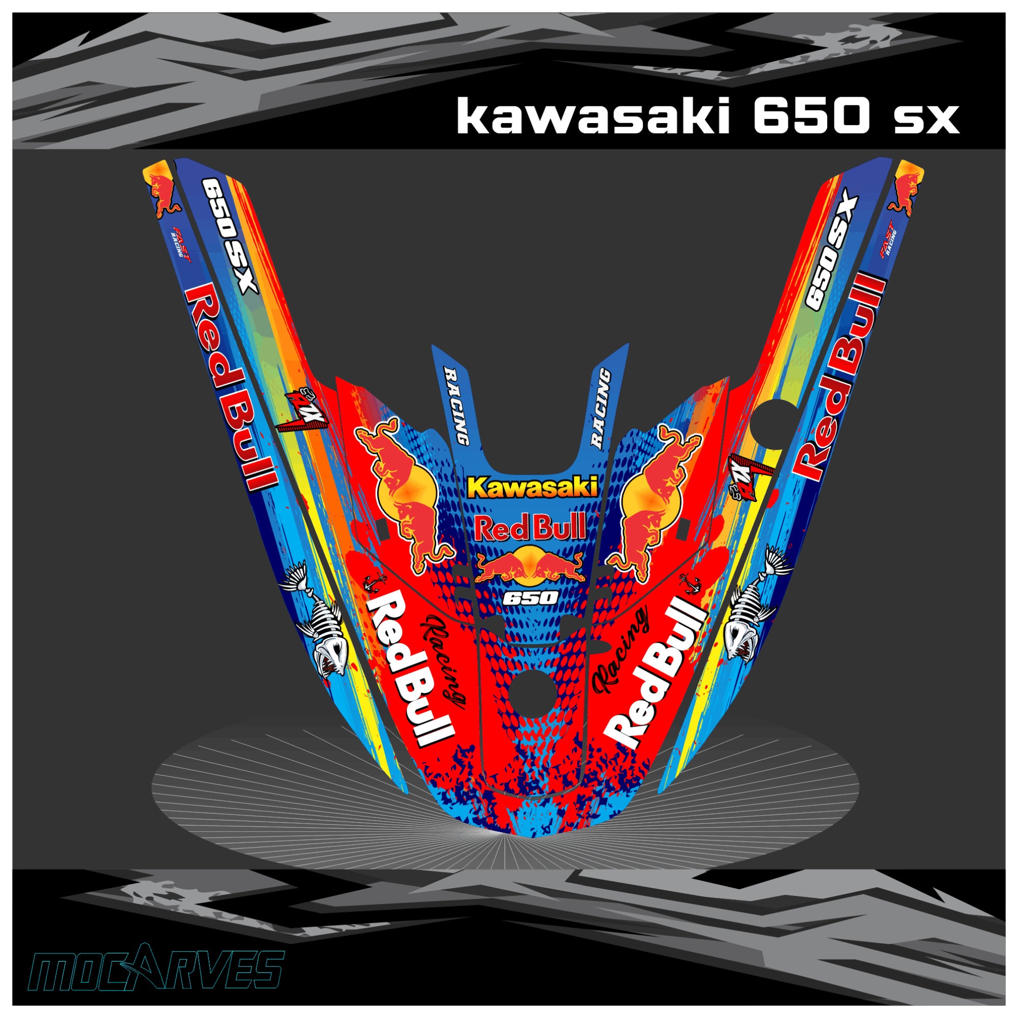 Kawasaki 650sx Graphics Kit for Kawasaki 650sx Jet Ski With - Etsy