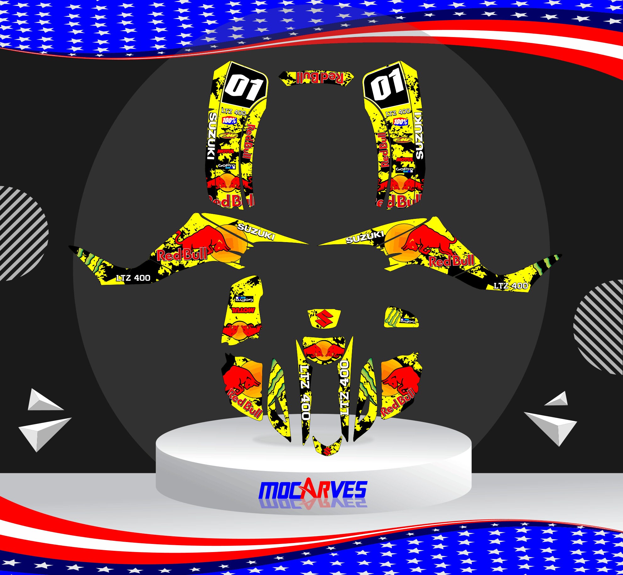Suzuki LTZ 400 2003-2008 Graphics Kit Decals Stikers Ltz 400 Atv - Etsy