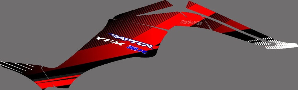 YAMAHA Raptor 350 Graphics Kit 2004 2006 2009 to 2014 Decals Stickers ...