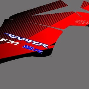 YAMAHA Raptor 350 Graphics Kit 2004 2006 2009 to 2014 Decals Stickers ...
