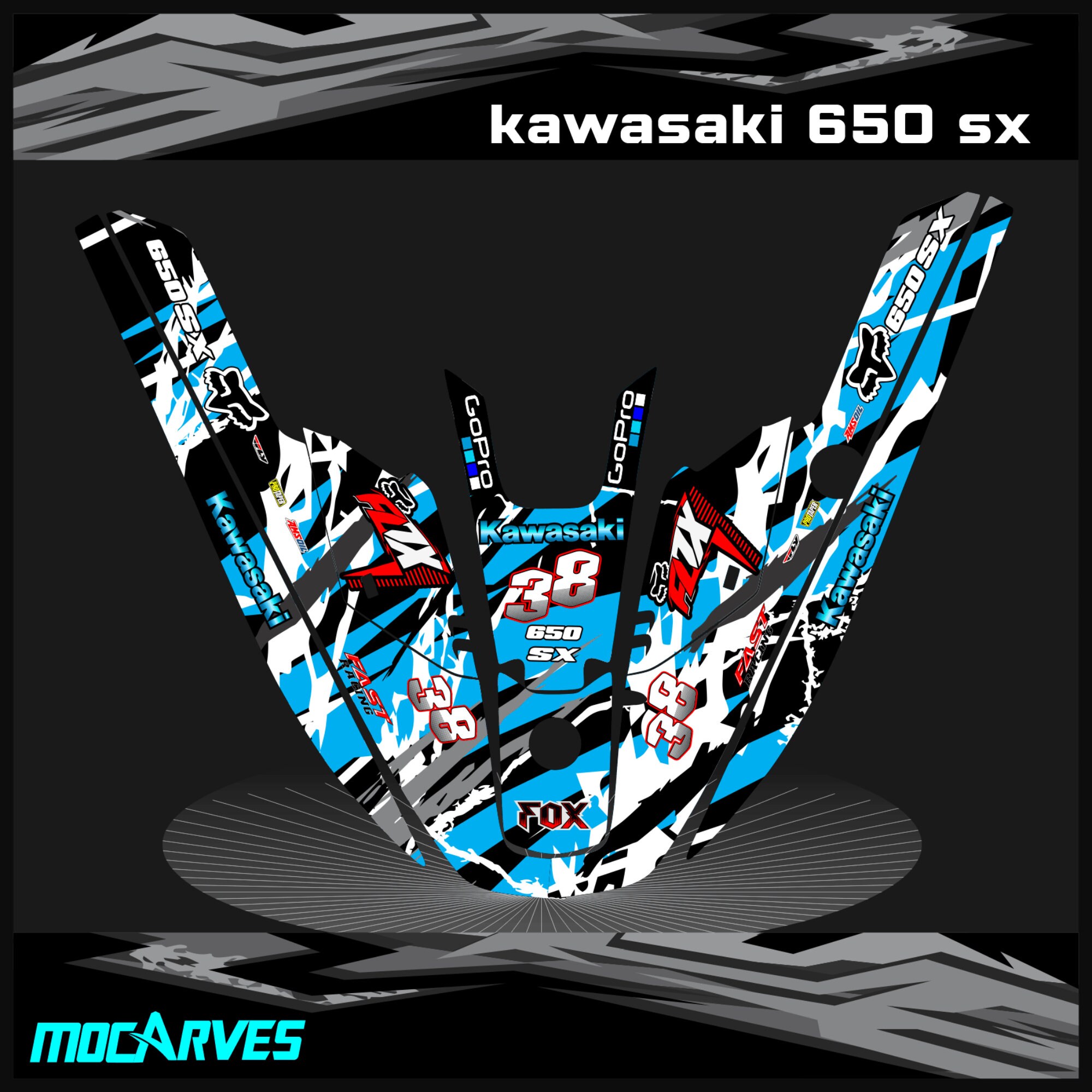 Kawasaki 650sx Graphics Kit for Kawasaki 650sx Jet Ski With - Etsy
