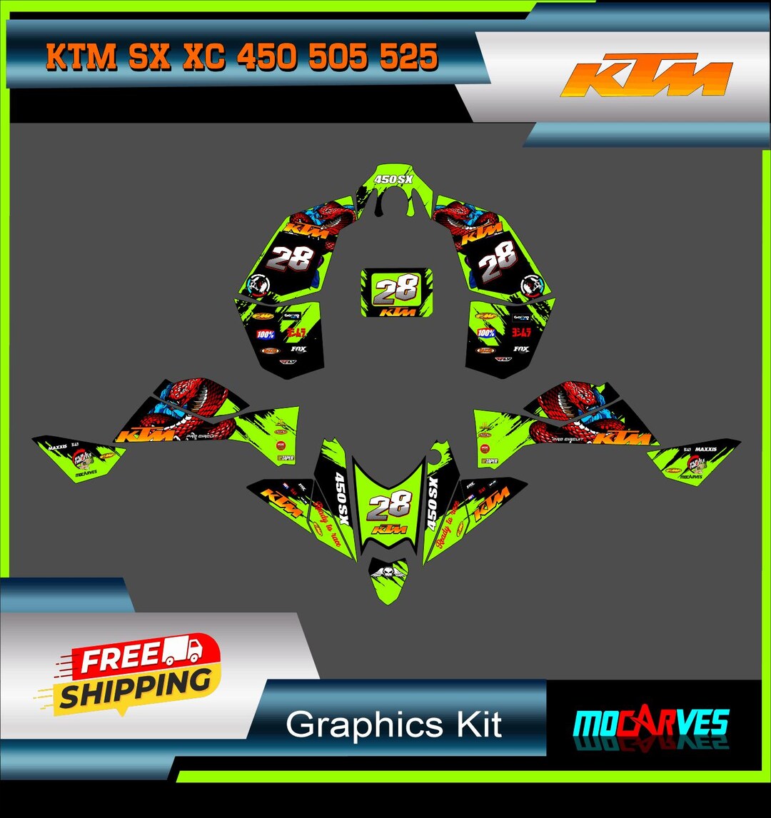 Ktm Sx Cx 450 505 525 ATV Quad Decals Stickers Deco - Etsy