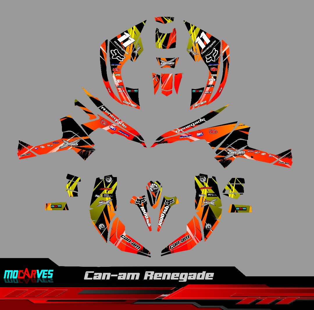 CAN-AM Renegade 500 800r 800x 1000 Graphics Kit Vinyl Renegade Stickers ...