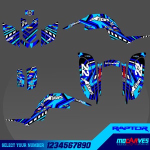 YAMAHA RAPTOR 660 660R Full Graphics Decals Stickers Kit Atv - Etsy