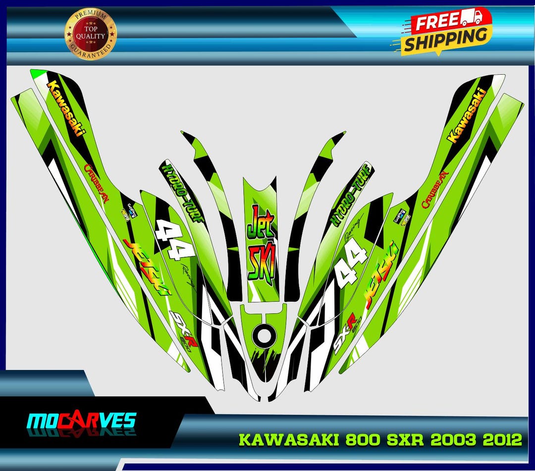 Kawasaki 800sxrjet Ski Graphics Kit Decal Decal Stickers Kawasaki - Etsy