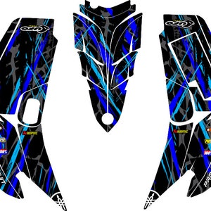 YAMAHA Raptor 350 Graphics Kit 2004 2006 2009 to 2014 Decals Stickers ...
