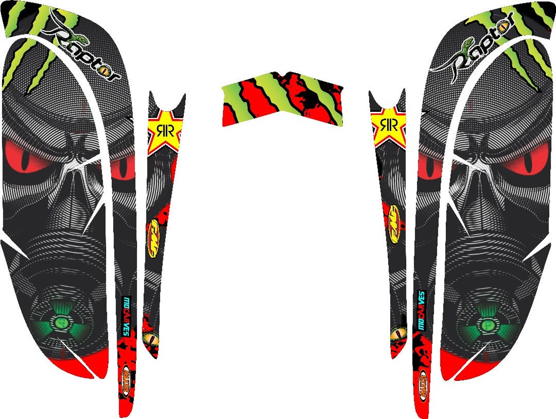 Graphics Kit YAMAHA RAPTOR 660 660R Decals Stickers Kit Atv - Etsy