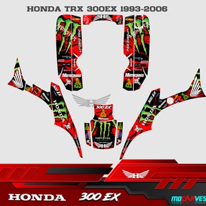Honda Trx 300ex 1993 2006 Graphics Kit Decal Atv Utv - Etsy