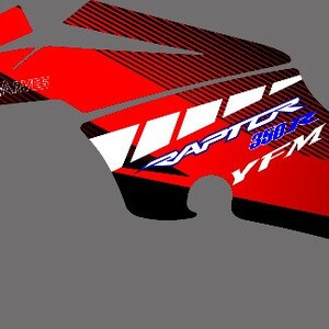 YAMAHA Raptor 350 Graphics Kit 2004 2006 2009 to 2014 Decals Stickers ...