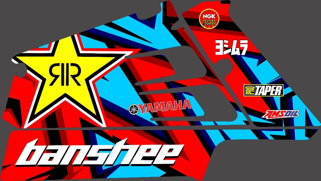 Yamaha Banshee 350 Full Graphics Kit Stickers Decals Atv - Etsy