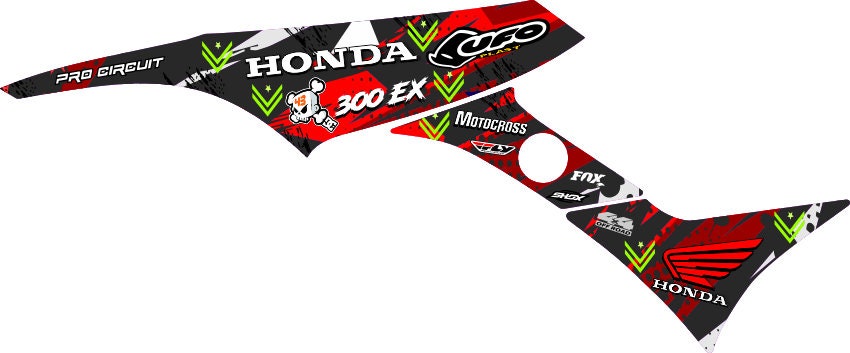 Honda Trx 300ex 1993 2006 Graphics Kit Decal Atv Utv - Etsy