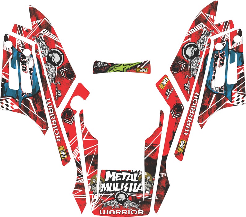 Yamaha Warrior 350 Full Graphics Kit Stickers Decals Atv - Etsy