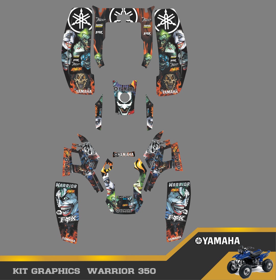 Yamaha Warrior 350 Full Graphics Kit Stickers Decals Atv - Etsy