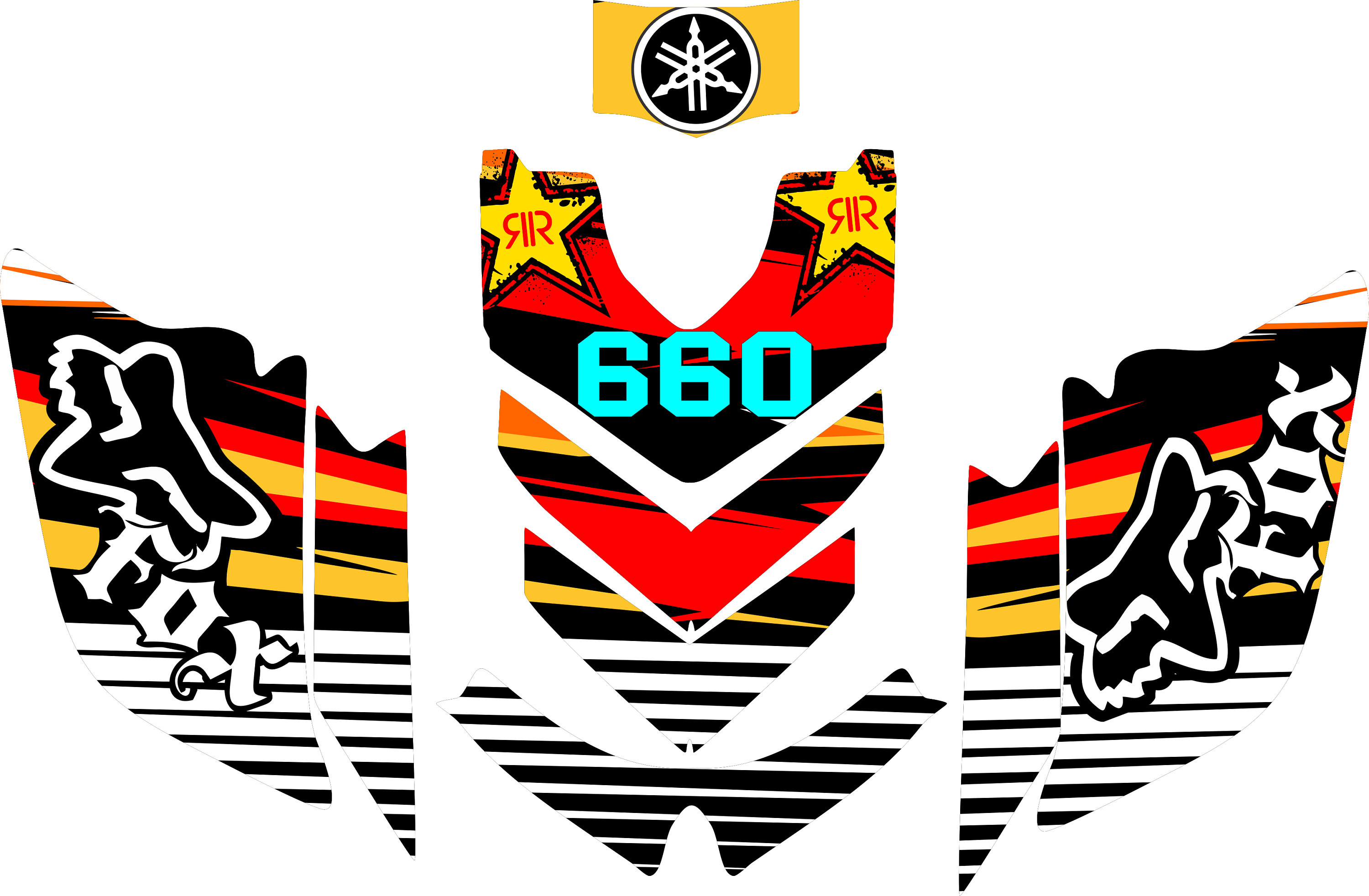 YAMAHA RAPTOR 660 660R Full Graphics Decals Stickers Kit Atv - Etsy