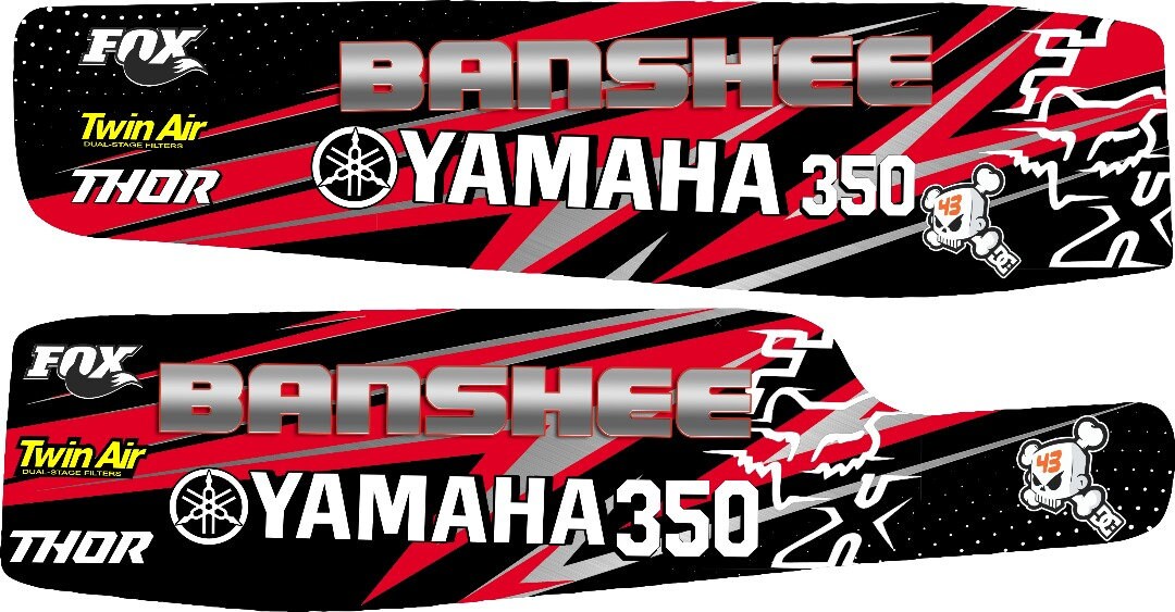 Yamaha Banshee 350 Full Graphics Kit Stickers Decals Atv - Etsy