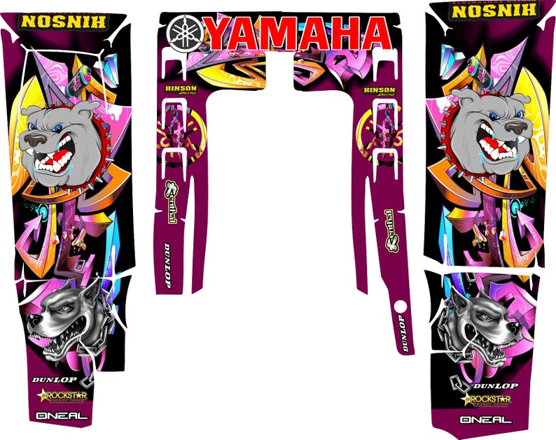 Yamaha Banshee 350 Full Graphics Kit Stickers Decals Atv - Etsy