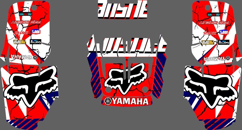 Yamaha Banshee 350 Full Graphics Kit Stickers Decals Atv - Etsy
