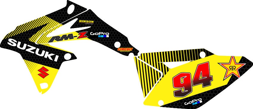Suzuki Full Graphics RMZ 450 2017 Decals Stickers Kit Motocross - Etsy