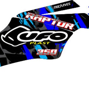 YAMAHA Raptor 350 Graphics Kit 2004 2006 2009 to 2014 Decals Stickers ...