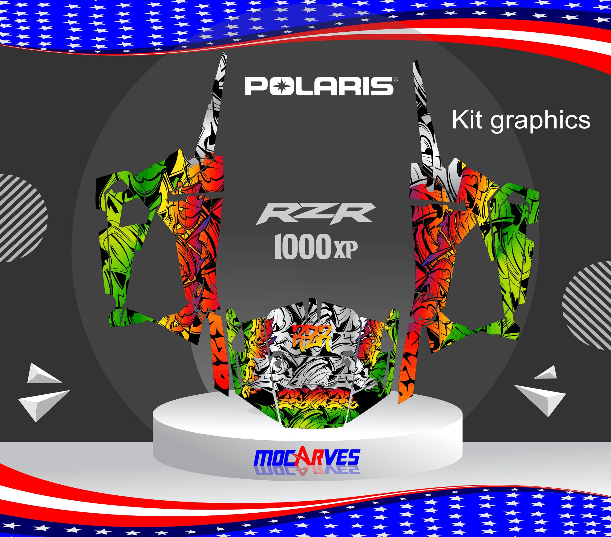 Polaris RZR 1000xp Graphics Kit 2015 2016 2017 Decals Stikers UTV - Etsy