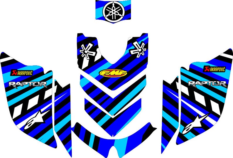 YAMAHA RAPTOR 660 660R Full Graphics Decals Stickers Kit Atv - Etsy