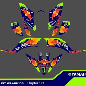 Fits Yamaha Raptor 250graphic Kit Decals Stickers Vinyl Atv Utv - Etsy