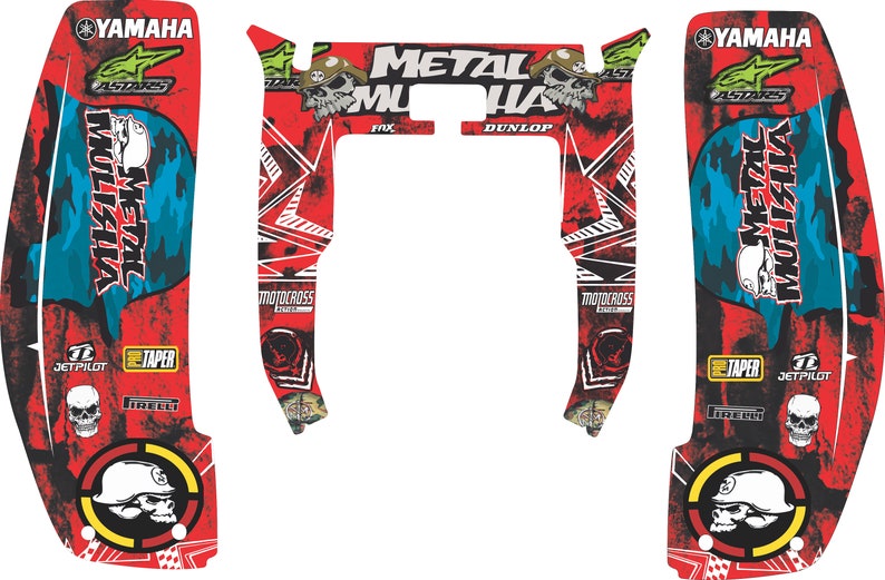 Yamaha Warrior 350 Full Graphics Kit Stickers Decals Atv - Etsy