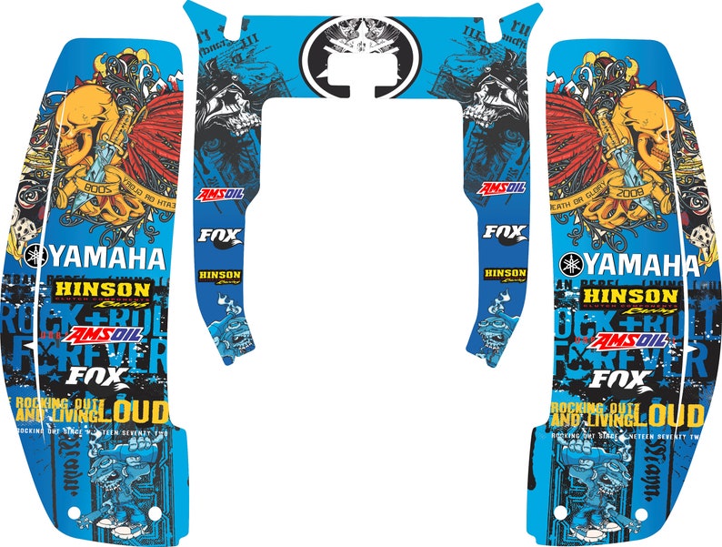Yamaha Warrior 350 Full Graphics Kit Stickers Decals Atv - Etsy