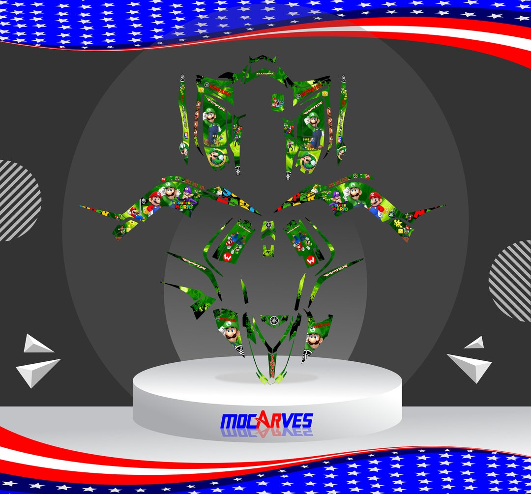 Fits Yamaha Raptor 90 Graphic Kit 2016 to 2022 Decal Stickers Vinyl Atv ...