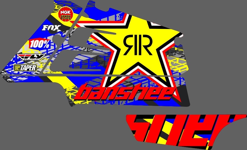 Yamaha Banshee 350 Full Graphics Kit Stickers Decals Atv - Etsy