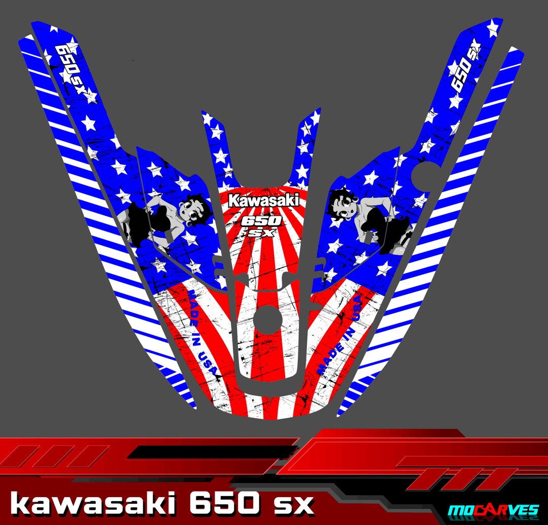Kawasaki 650sx Graphics Kit for Kawasaki 650sx Jet Ski With - Etsy