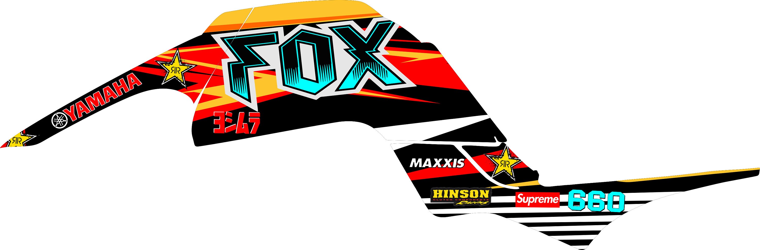 YAMAHA RAPTOR 660 660R Full Graphics Decals Stickers Kit Atv - Etsy