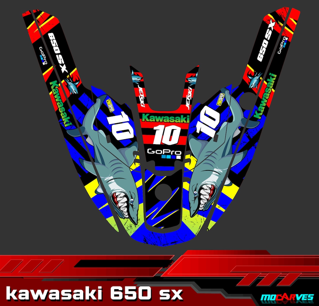 Kawasaki 650sx Graphics Kit for Kawasaki 650sx Jet Ski With - Etsy