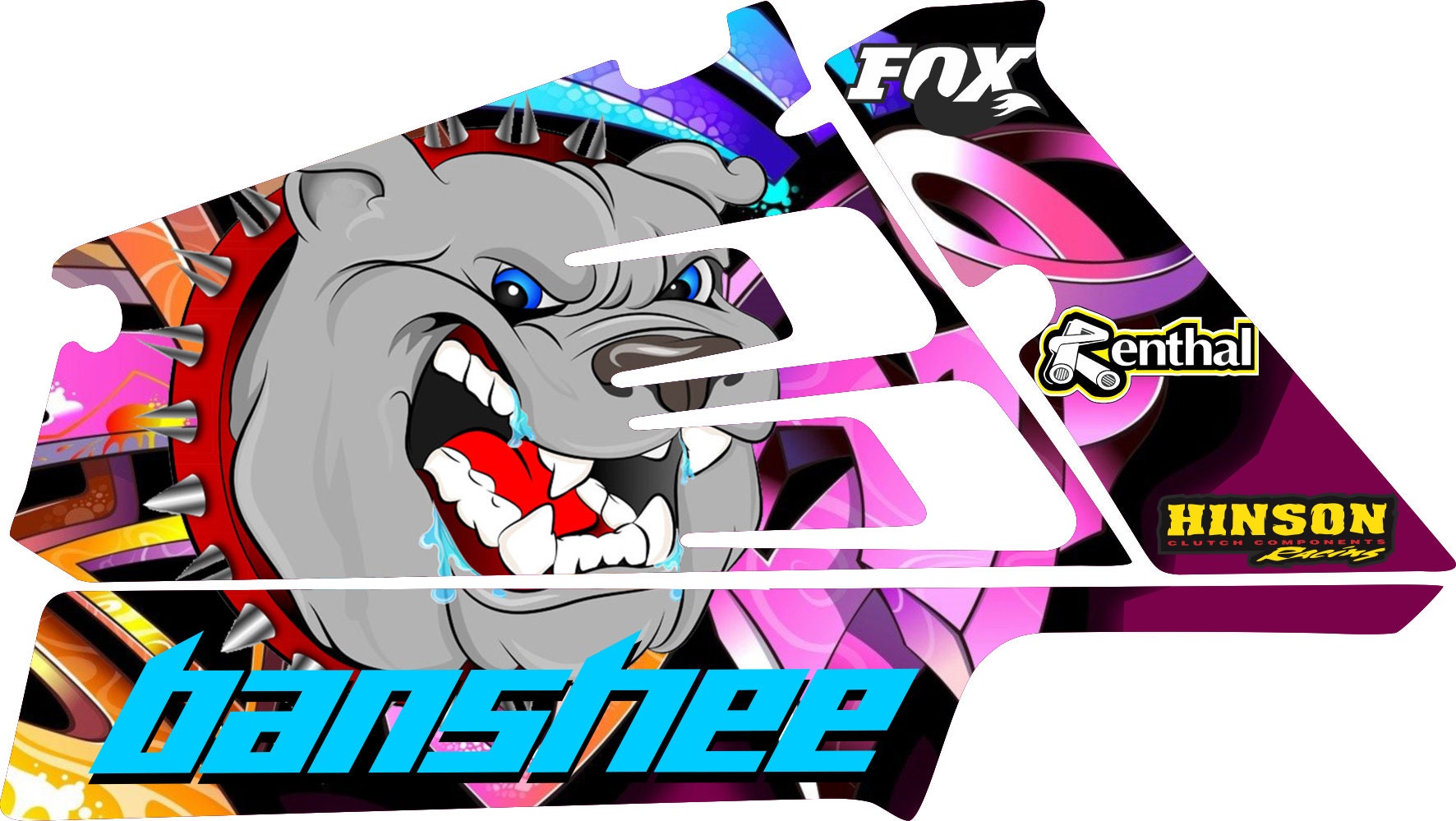 Yamaha Banshee 350 Full Graphics Kit Stickers Decals Atv - Etsy