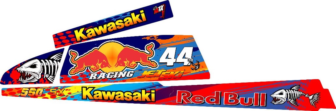 Kawasaki 550sx Jet Ski Graphics Kit Decal Decal Stickers Kawasaki 550 ...