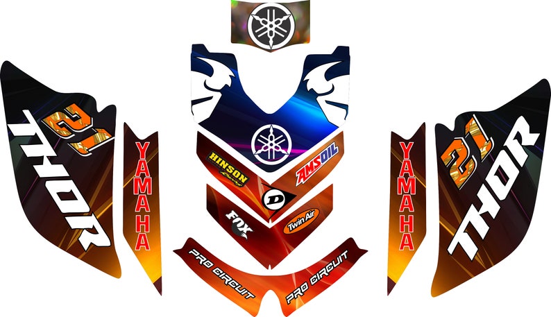 YAMAHA RAPTOR 660 660R Full Graphics Decals Stickers Kit Atv - Etsy