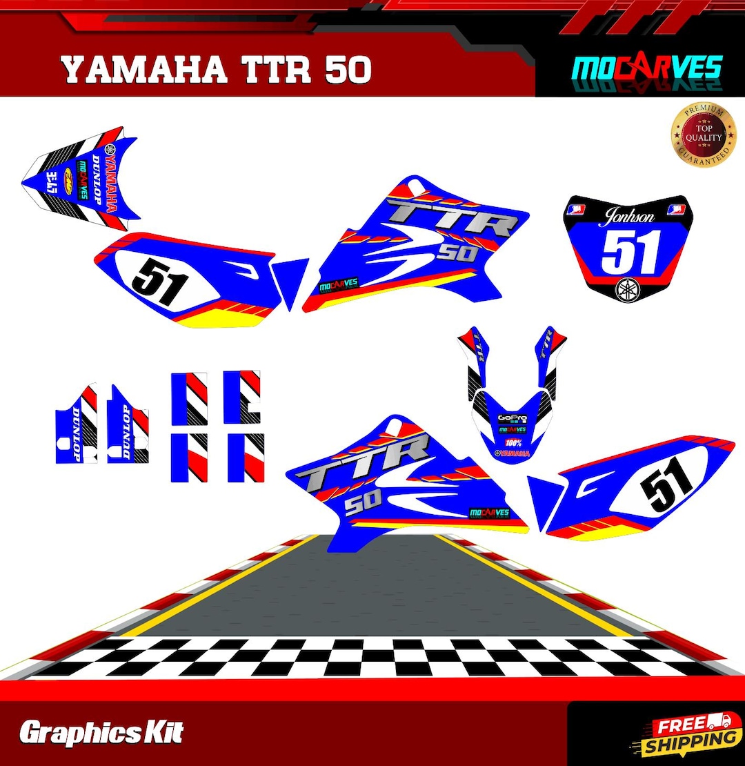 Fits Yamaha TTR 50 Graphics Kit 2006 to 2025 Ttr 50 Decals Stickers - Etsy