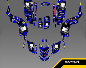Yamaha Raptor 660 Kit Graphics Decals Stickers Atv Wrap Quad All Year ...