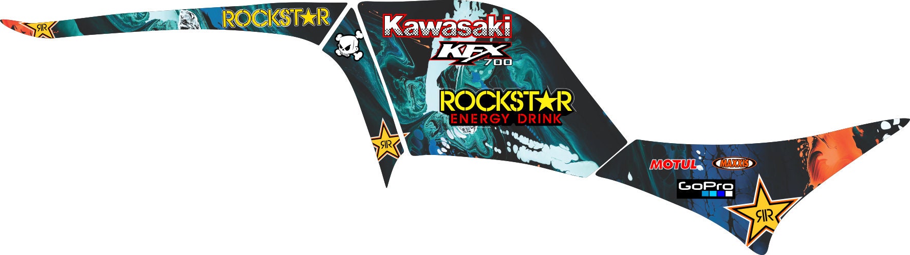 Kawasaki KFX 700 Full Graphics Kit Decals Stickers Atv Utv - Etsy