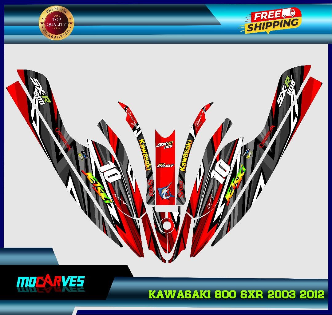 Kawasaki 800sxrjet Ski Graphics Kit Decal Decal Stickers Kawasaki - Etsy