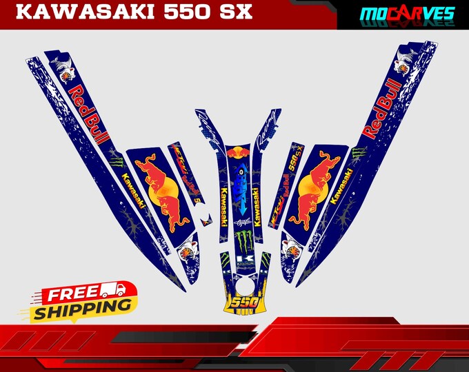 Jet Ski Graphics Kit Decal Decal Compatible With Kawasaki 550 Sx Boat ...
